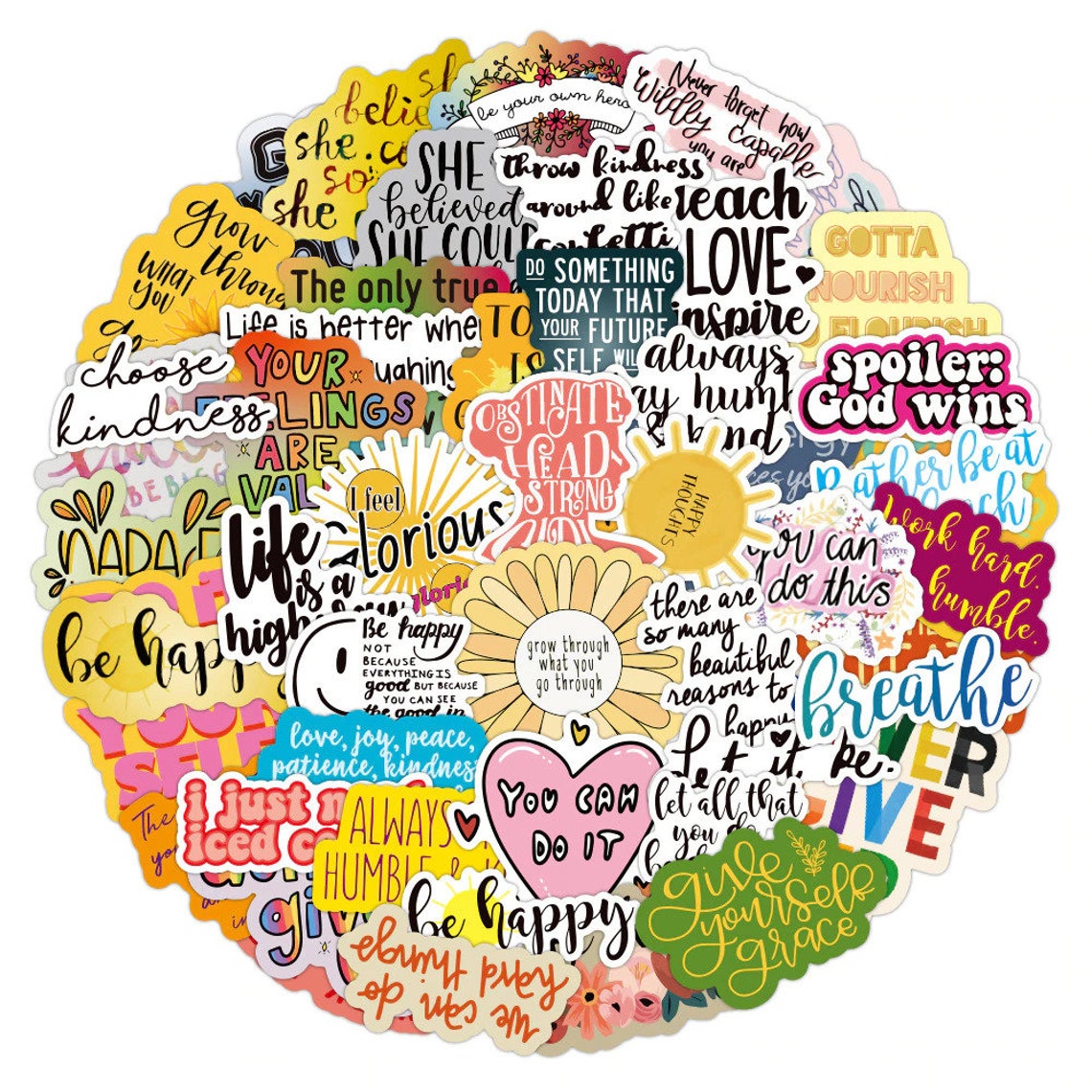 Motivational Phrases Stickers Phrases Stickers Planner | Etsy