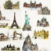 Travel Around the World Stickers, Laptop Aesthetic Stickers, Kids ...