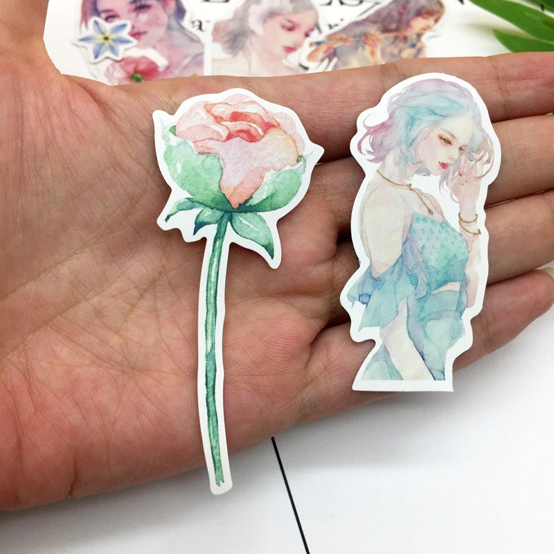 Kawaii Korean Girl Stickers Laptop Aesthetic Stickers Kids - Etsy