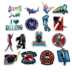 Scuba Dive Stickers, Summer Stickers, Planner Stickers, Vinyl Stickers ...