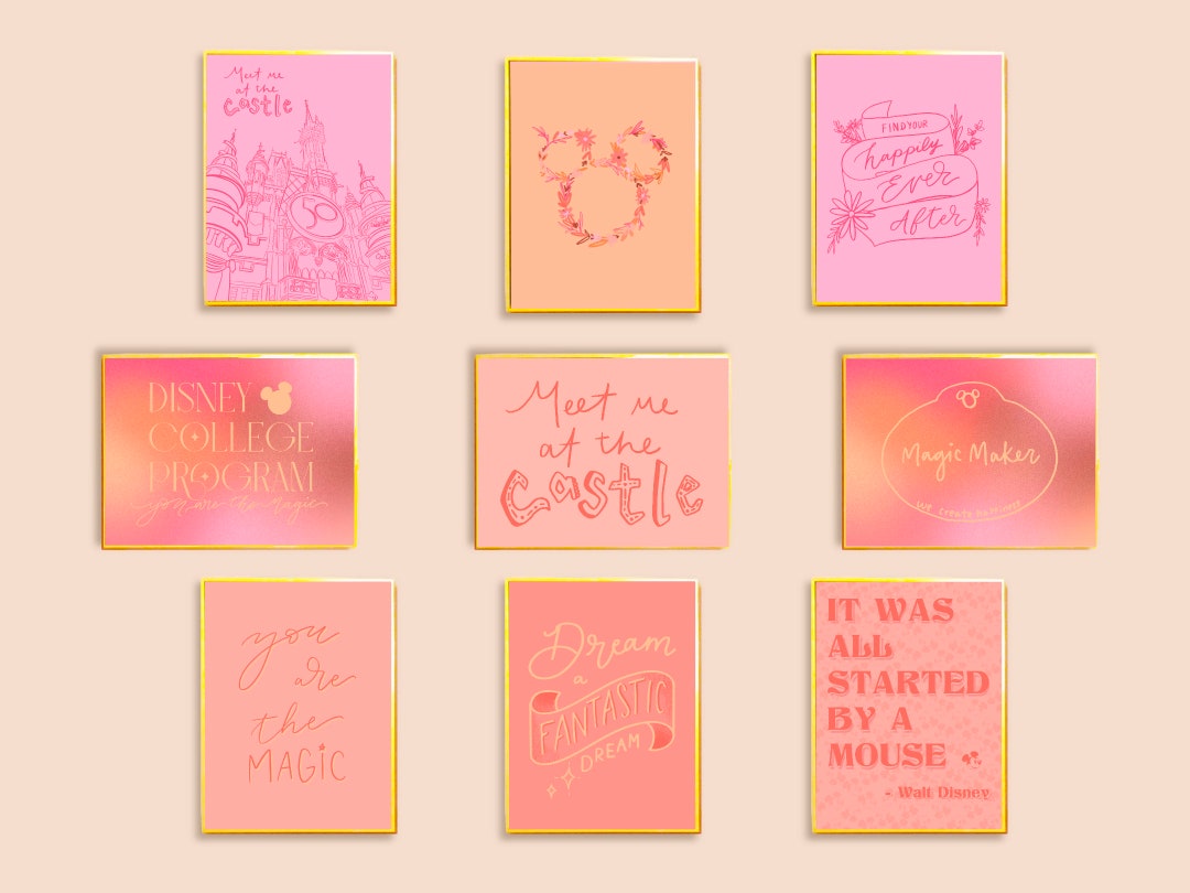 Magical DCP Wall Art. Pink Princess Magic Wall Art. Castle Art. Cast ...