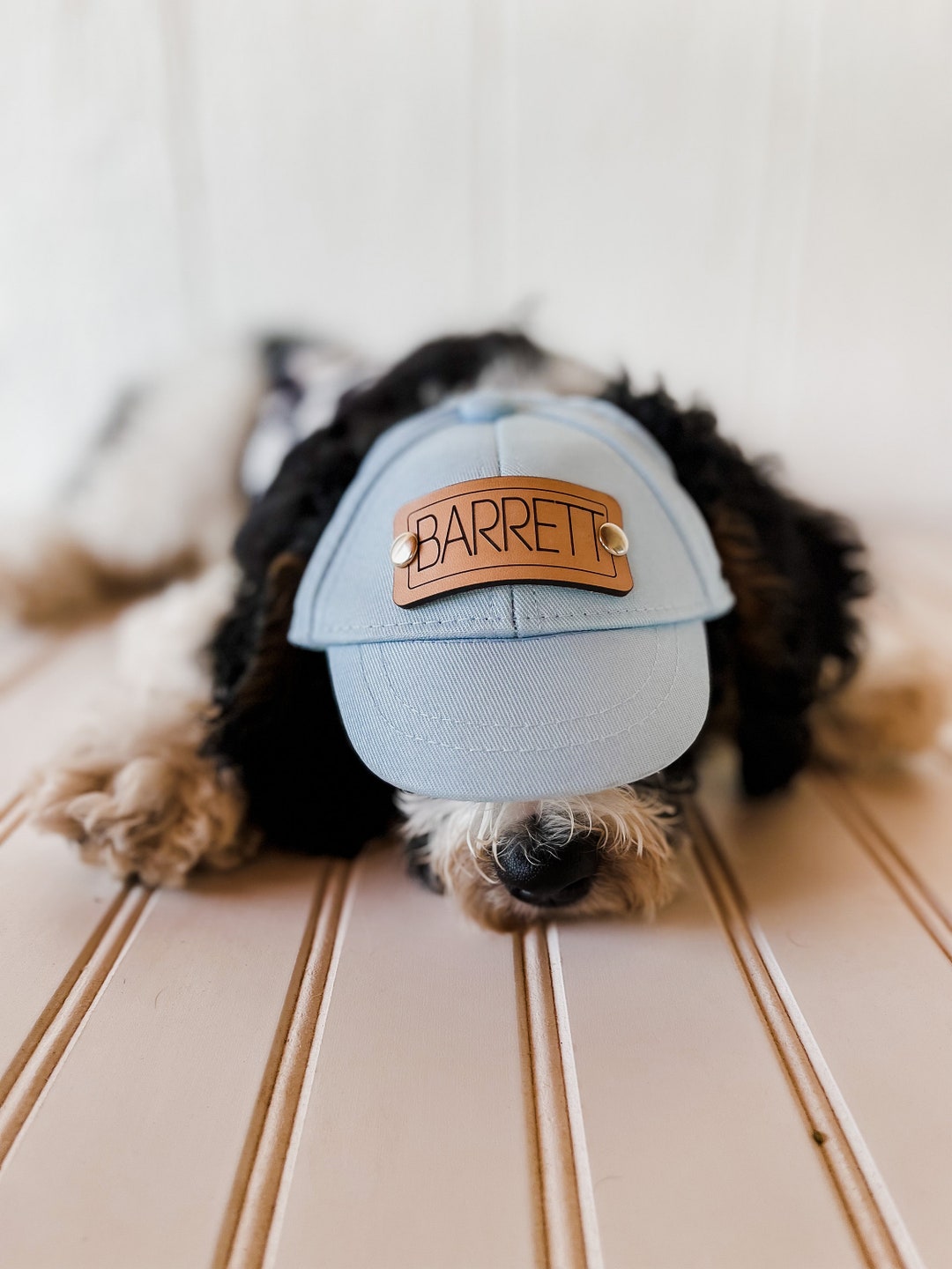 Puppy Small Dog Baseball Hat With Leather Engraved Custom Patch - Etsy