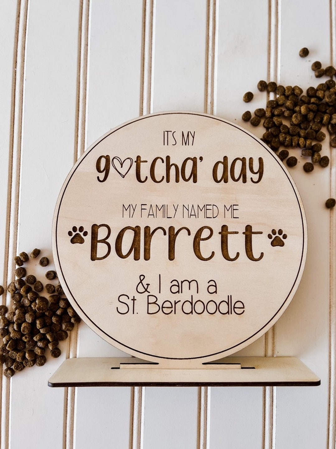 Custom Engraved Puppy Dog Adoption Announcement Gotcha Day Sign - Etsy