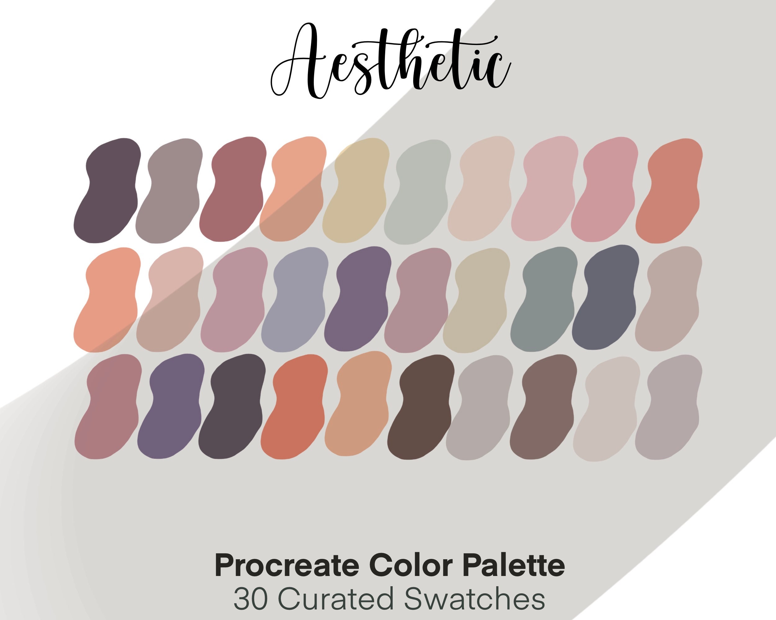 Paleta De Colores Estéticos Procreate Color Palette Etsy