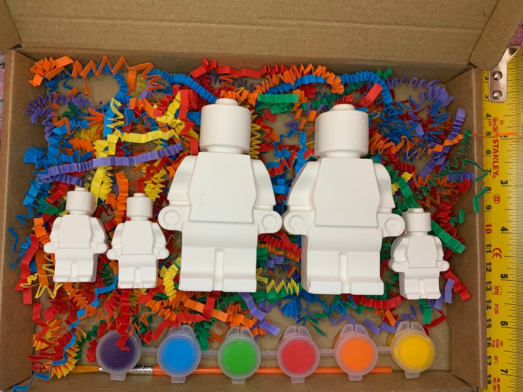 Lego Family Painting Set Plaster of Paris Crafts Childrens - Etsy