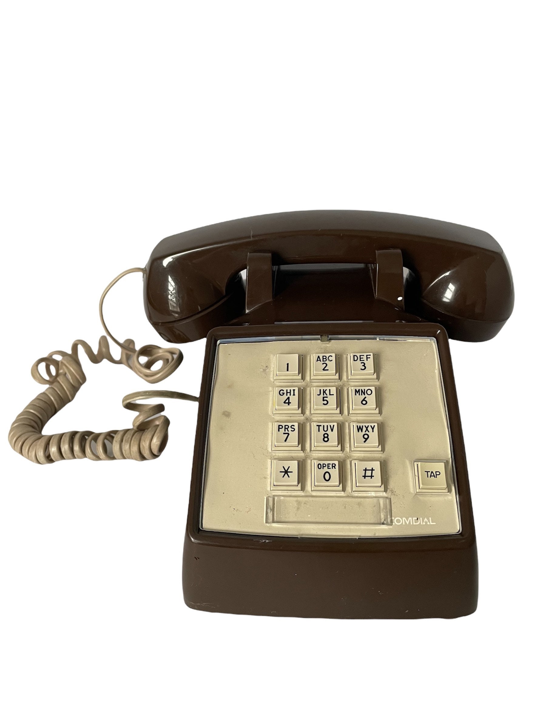 Vintage 1977 Brown Comdial Push Button Telephone No. 013845 - Etsy