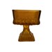 Vintage Square Amber Glass Dish With Stem - Etsy
