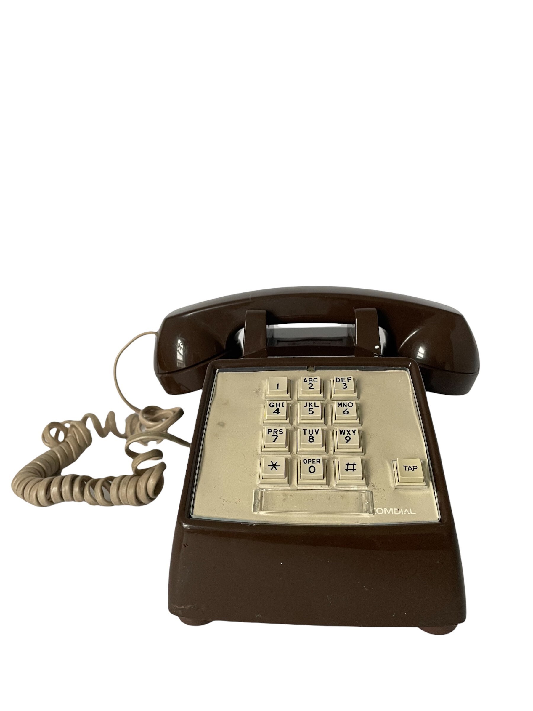 Vintage 1977 Brown Comdial Push Button Telephone No. 013845 - Etsy