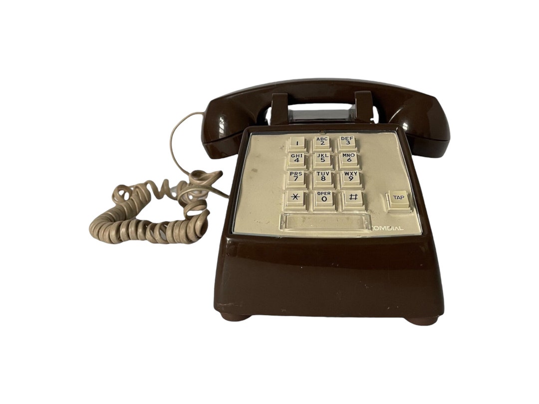 Vintage 1977 Brown Comdial Push Button Telephone No. 013845 - Etsy