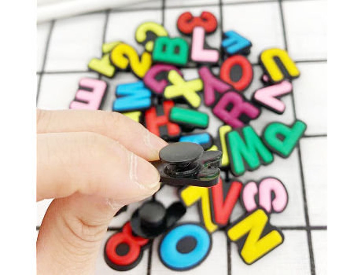 Alphabet Croc Charms Colorful Letter Jibbitz Rainbow Initial - Etsy