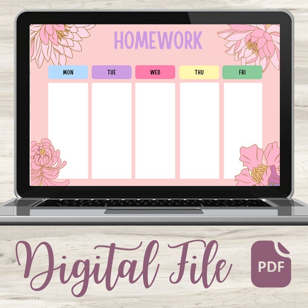 Middle School Homework Organizer - Etsy