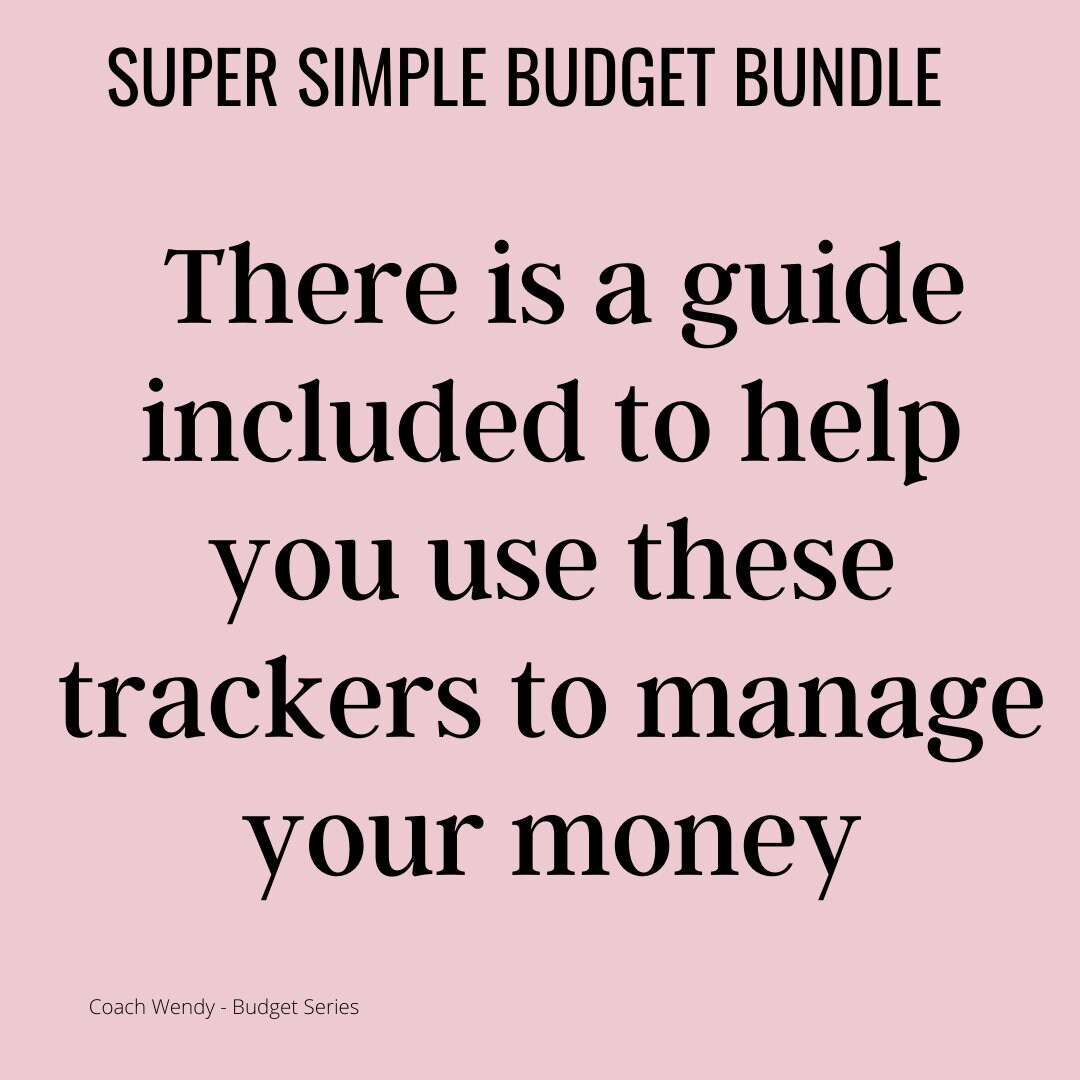 Super Simple Printable Money Trackers Bundle Money in Money Out Budget ...