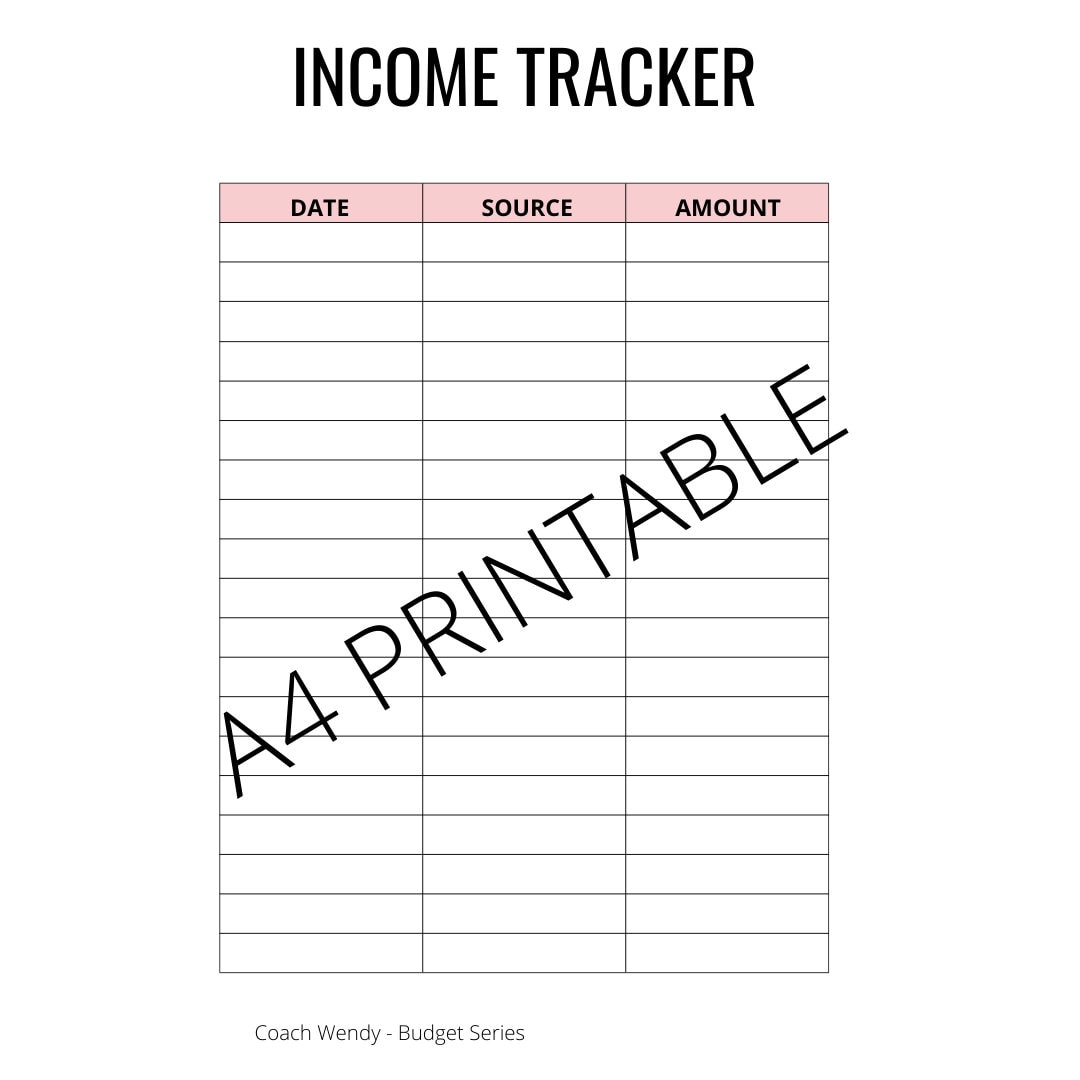 Super Simple Printable Money Trackers Bundle Money in Money Out Budget ...
