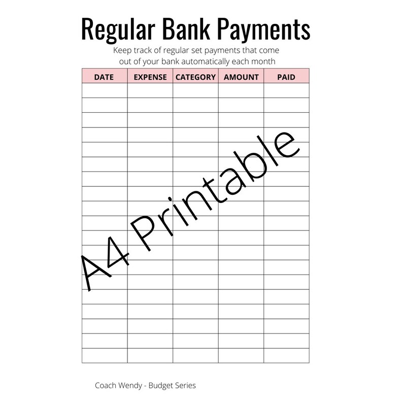 Super Simple Printable Money Trackers Bundle Money in Money Out Budget ...