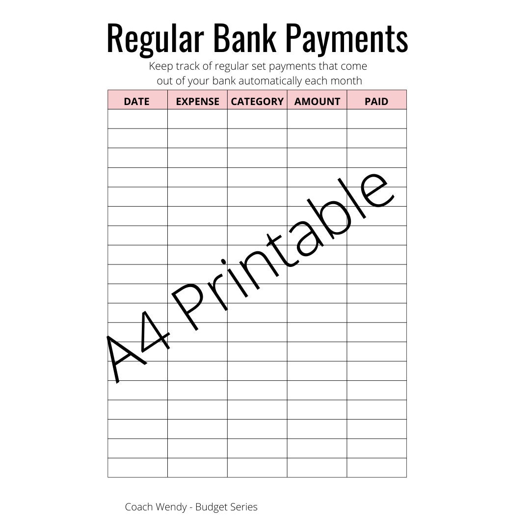 Super Simple Printable Money Trackers Bundle Money in Money Out Budget ...