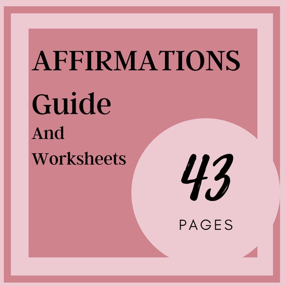 Affirmations Guide and Worksheets | Etsy