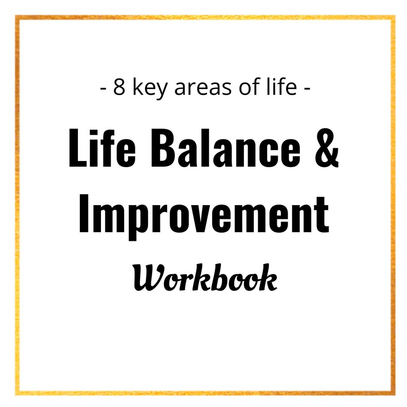 Life Balance and Improvement Workbook Using 8 Key Areas of Life | Focus ...