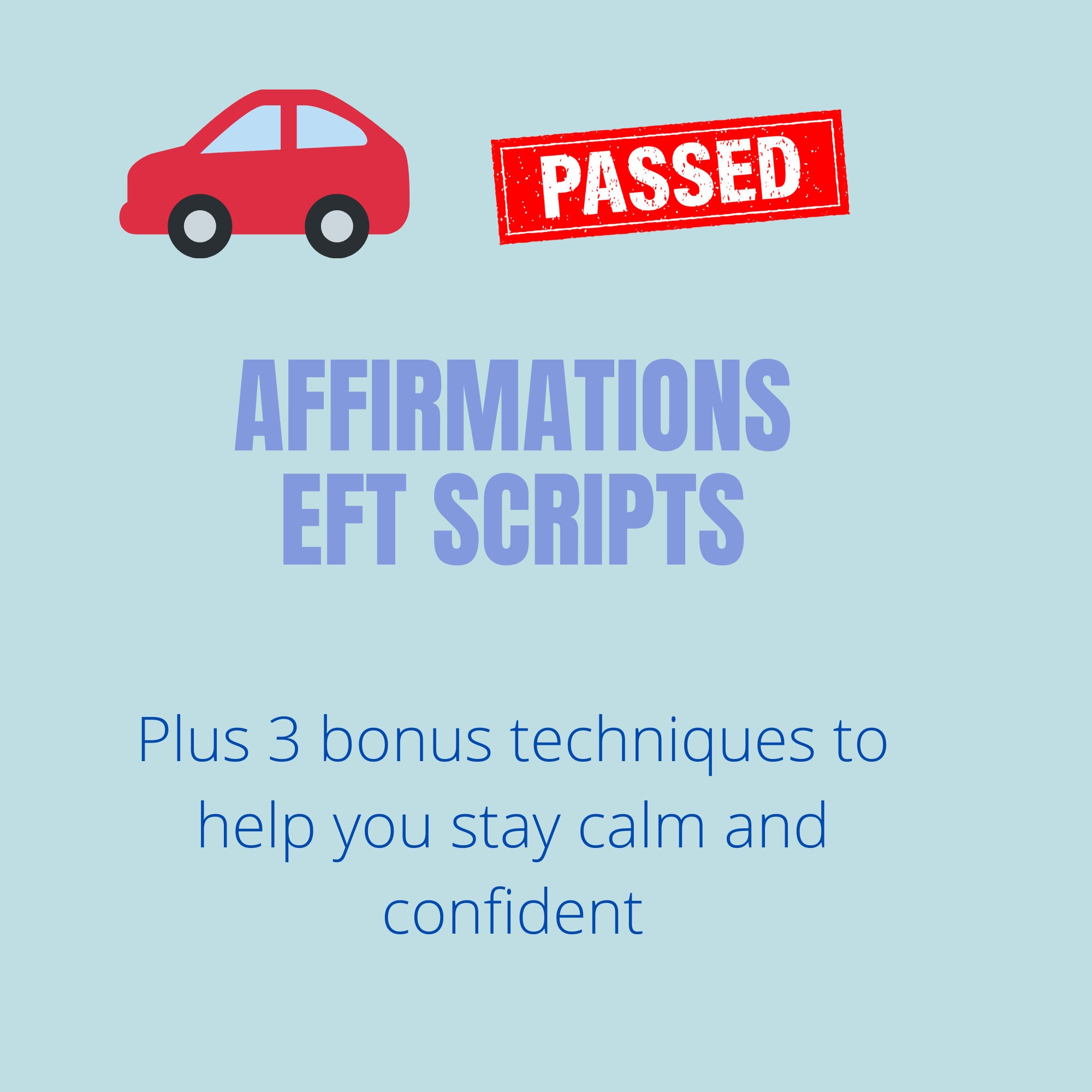 Driving Test Confidence Affirmations and EFT Guide | Printable ...