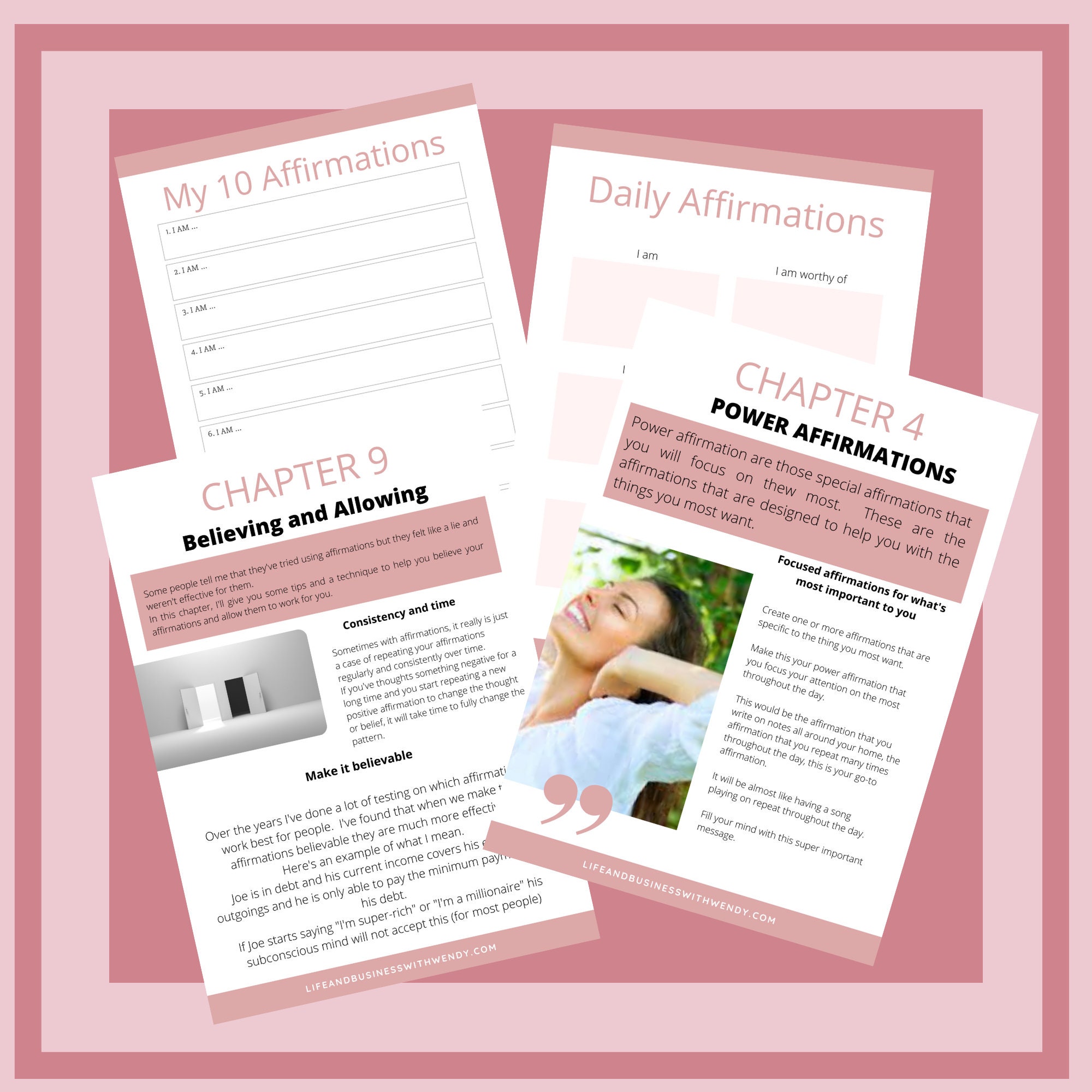 Affirmations Guide and Worksheets Positive Thinking Build Better ...