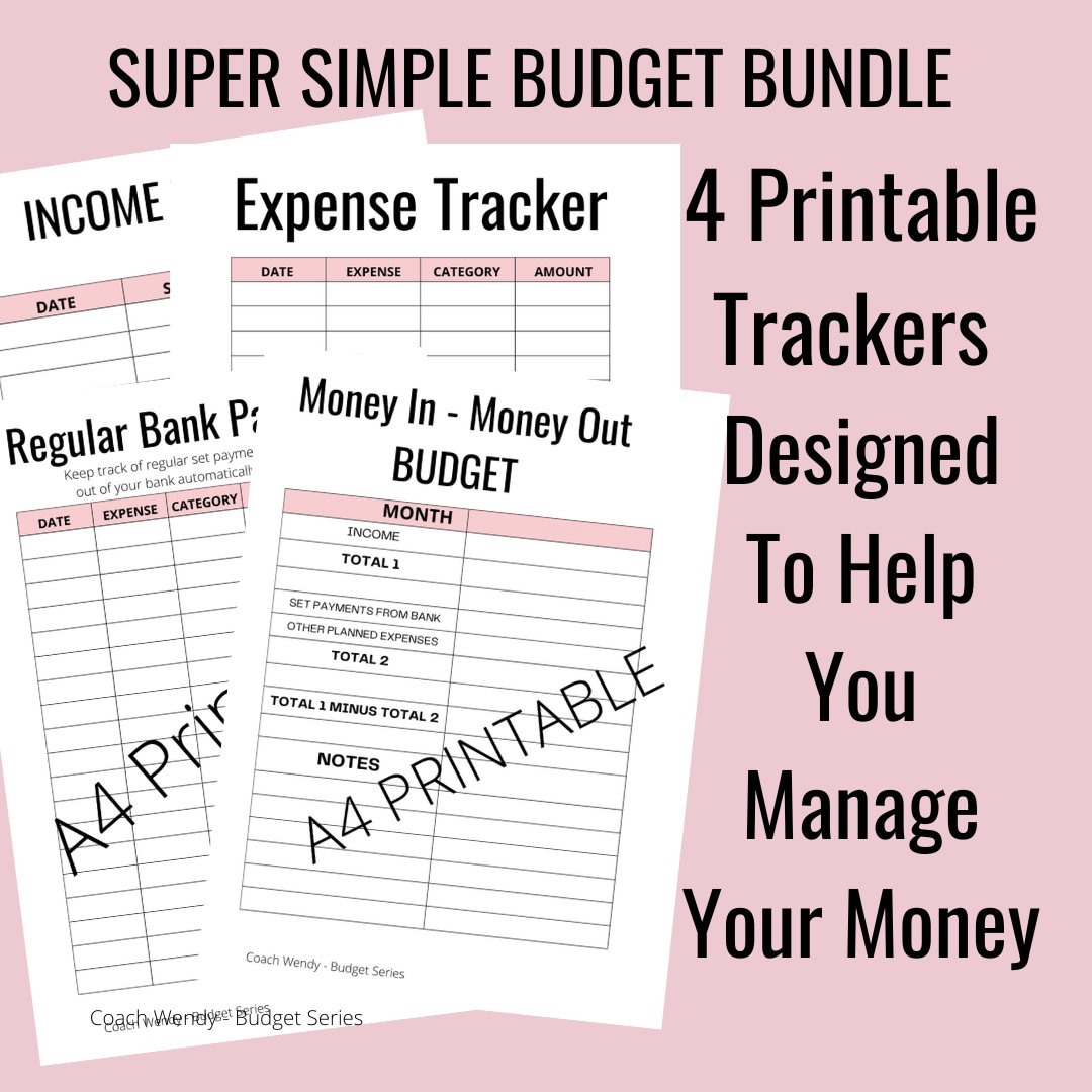 Super Simple Printable Money Trackers Bundle | Money in - Money Out ...