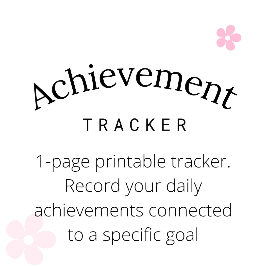 Daily Achievements Tracker Sheet | 31-day Printable Tracker | Build a ...