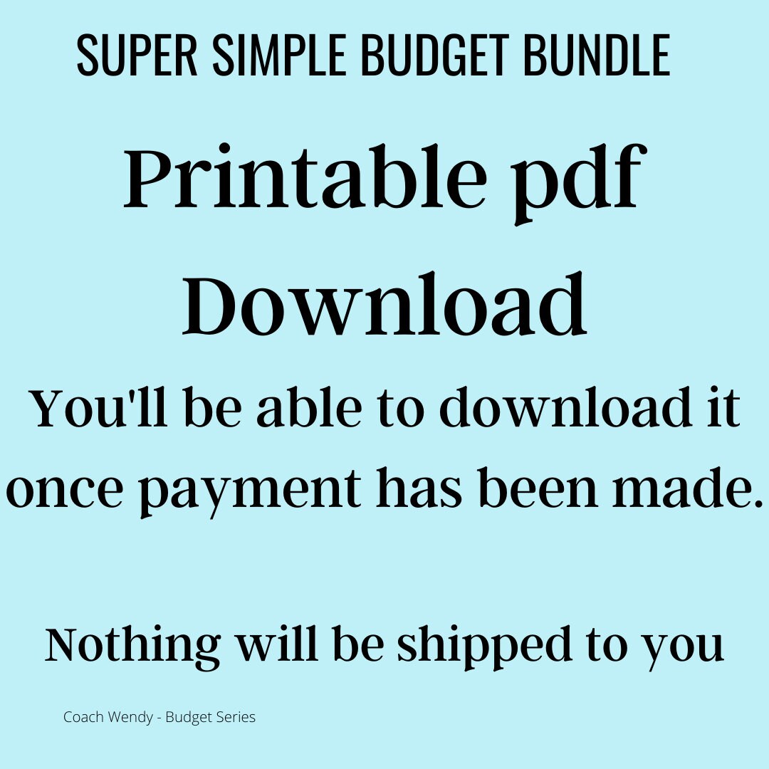 Super Simple Printable Money Trackers Bundle Money in Money Out Budget ...