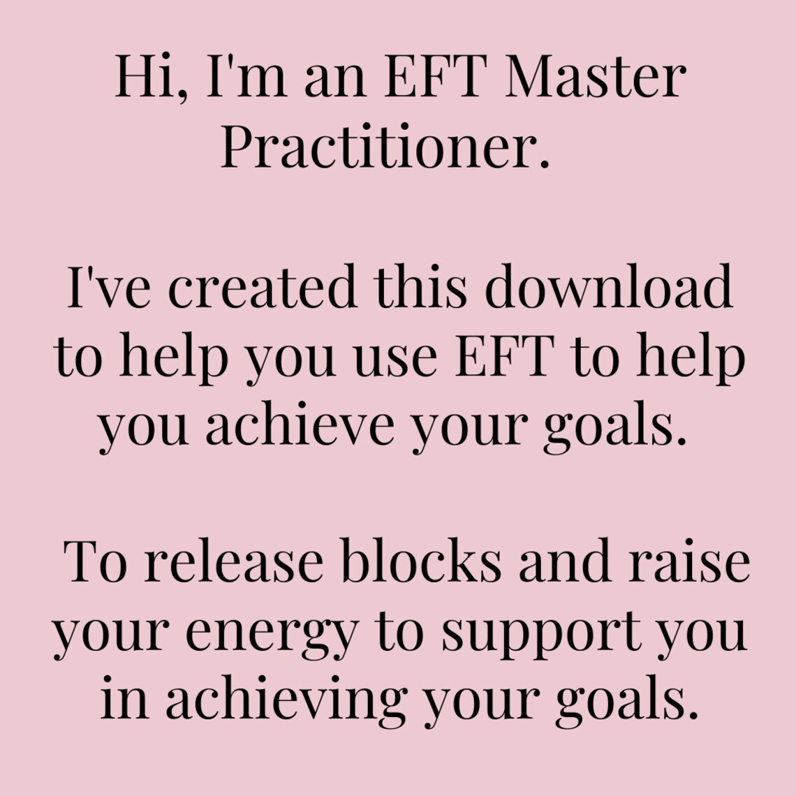 EFT Tapping Guide and Workbook to Help Achieve Your Goals | Goal ...