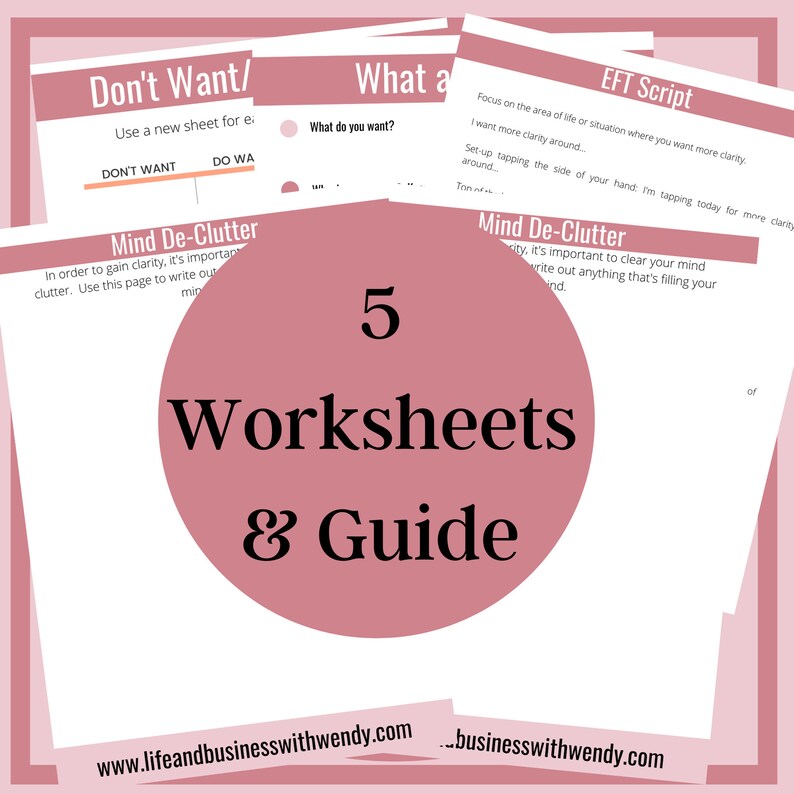 Clarity Worksheets and Guide. Get Clear About Any Area of Your Life ...