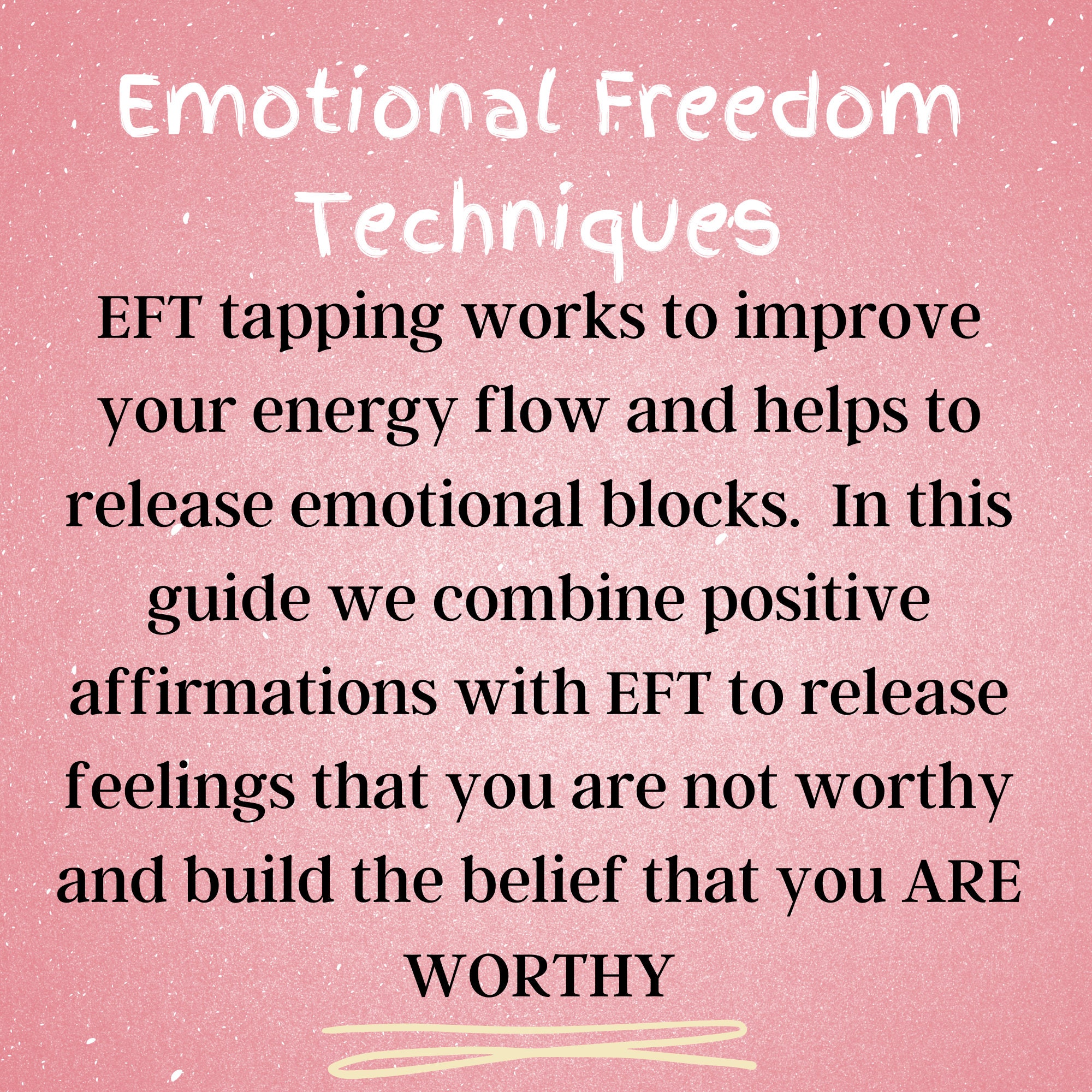 Affirmations and EFT Tapping Scripts for Worthiness Workbook Feel ...