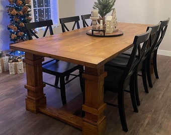 Handcrafted Farmhouse Dining Table - Etsy