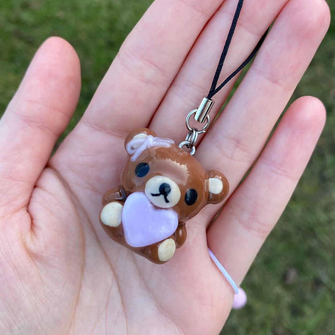Small Rilakkuma Handmade Polymer Clay Charm Phone Keys Charm Trinket - Etsy