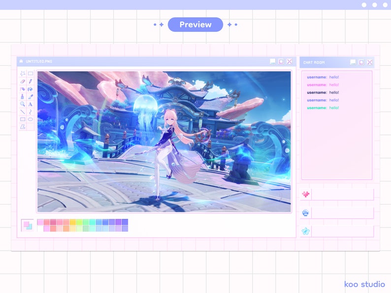 Pink Animated Stream Pack | Cute Twitch Overlay | 80s Y2K Pixel ...