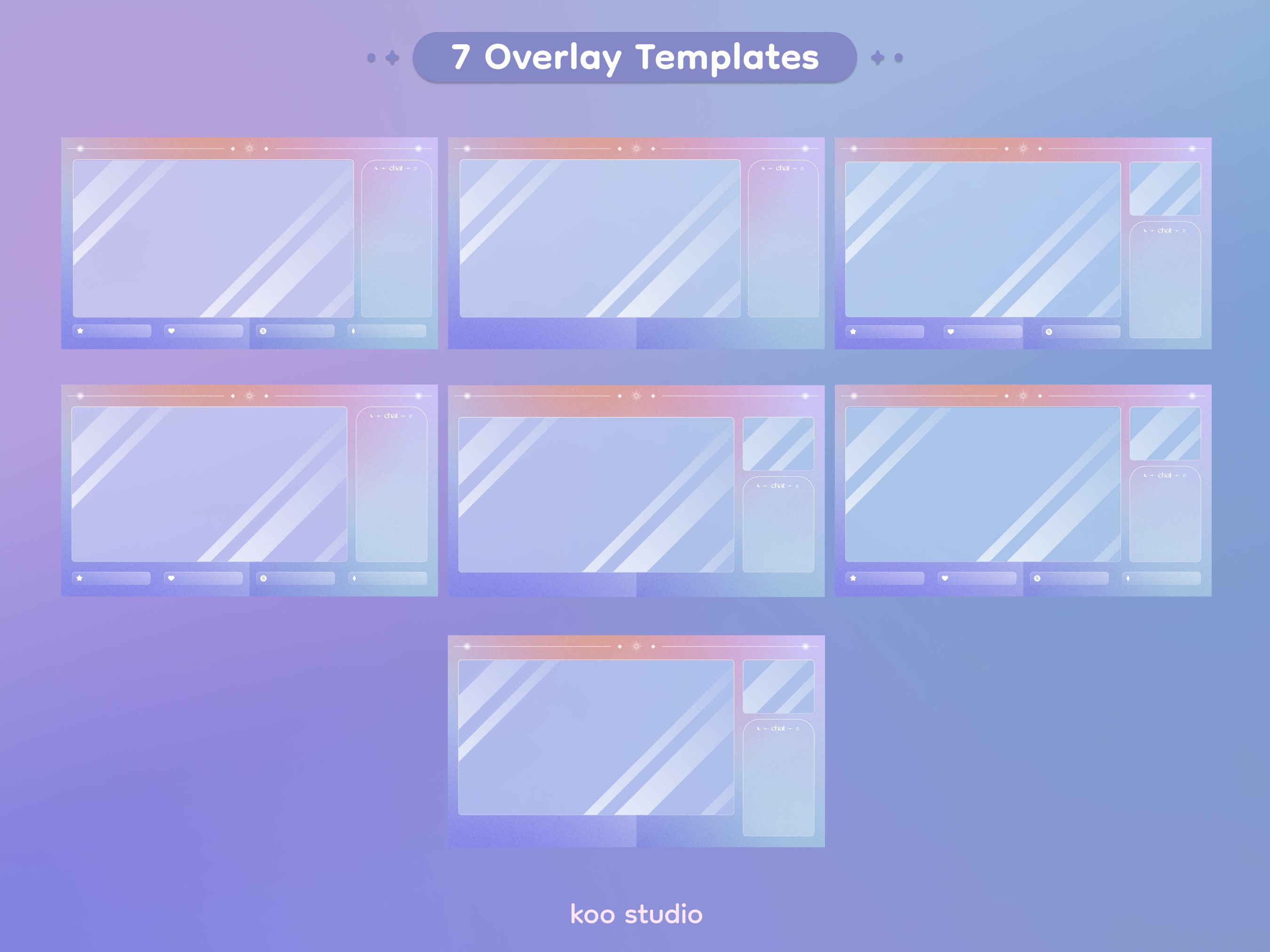 Stream Pack | Cute Celestial Star Animated Stream Overlay Pack ...