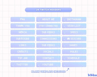 Twitch Bio Panels - Etsy