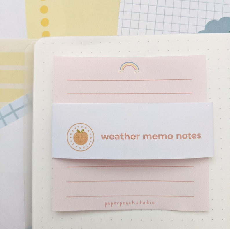 Weather Memo Notes Printable Memo Sheets Note Pad Digital | Etsy