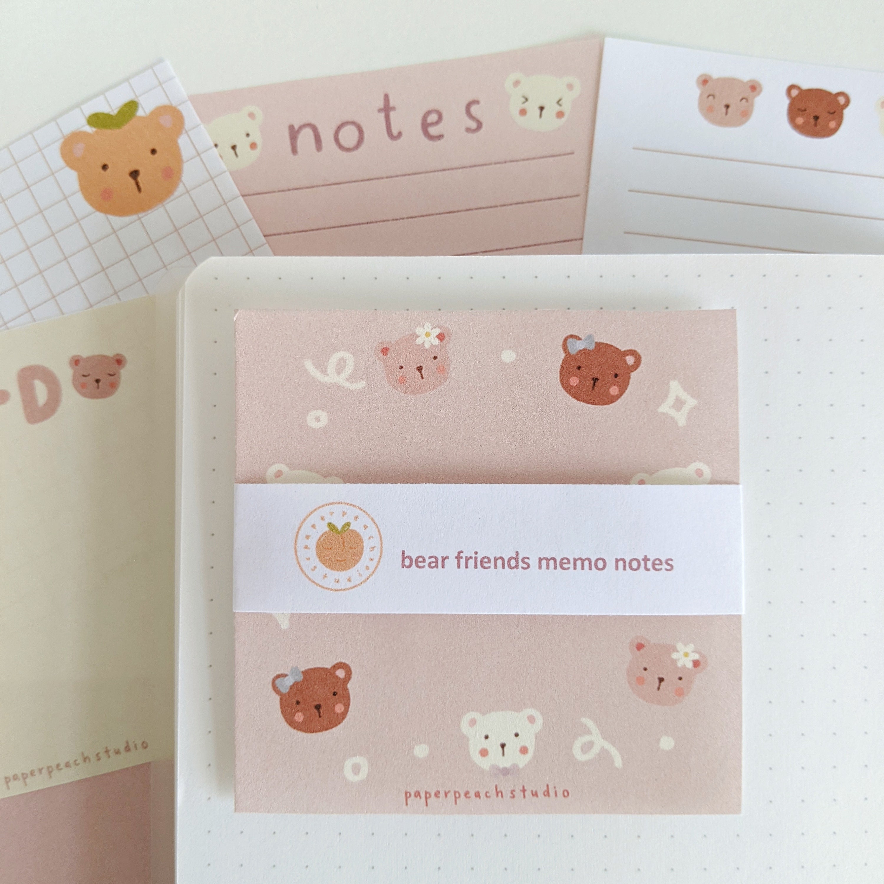Bear Memo Notes Printable Note Pad Digital Instant Download - Etsy