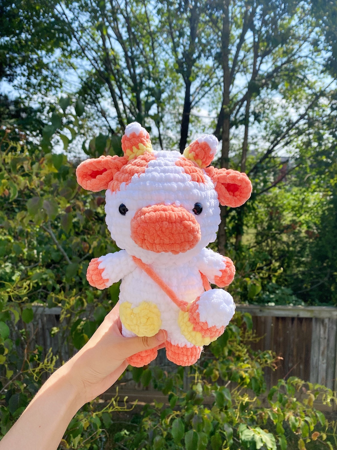 Candy Corn Cow Plushie | Crochet Cow Plushie | Amigurumi - Etsy