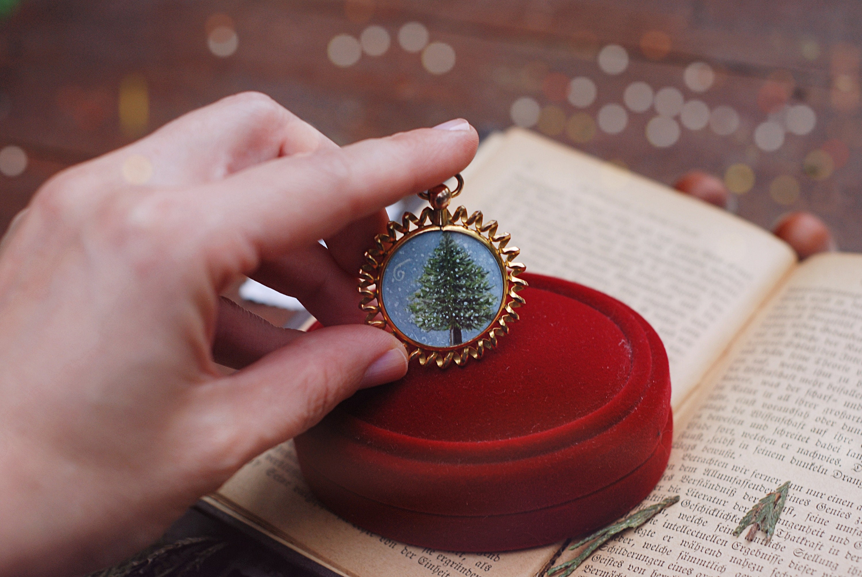 Antique Original Hand Painted Locket, Victorian Rolled Gold Pendant ...