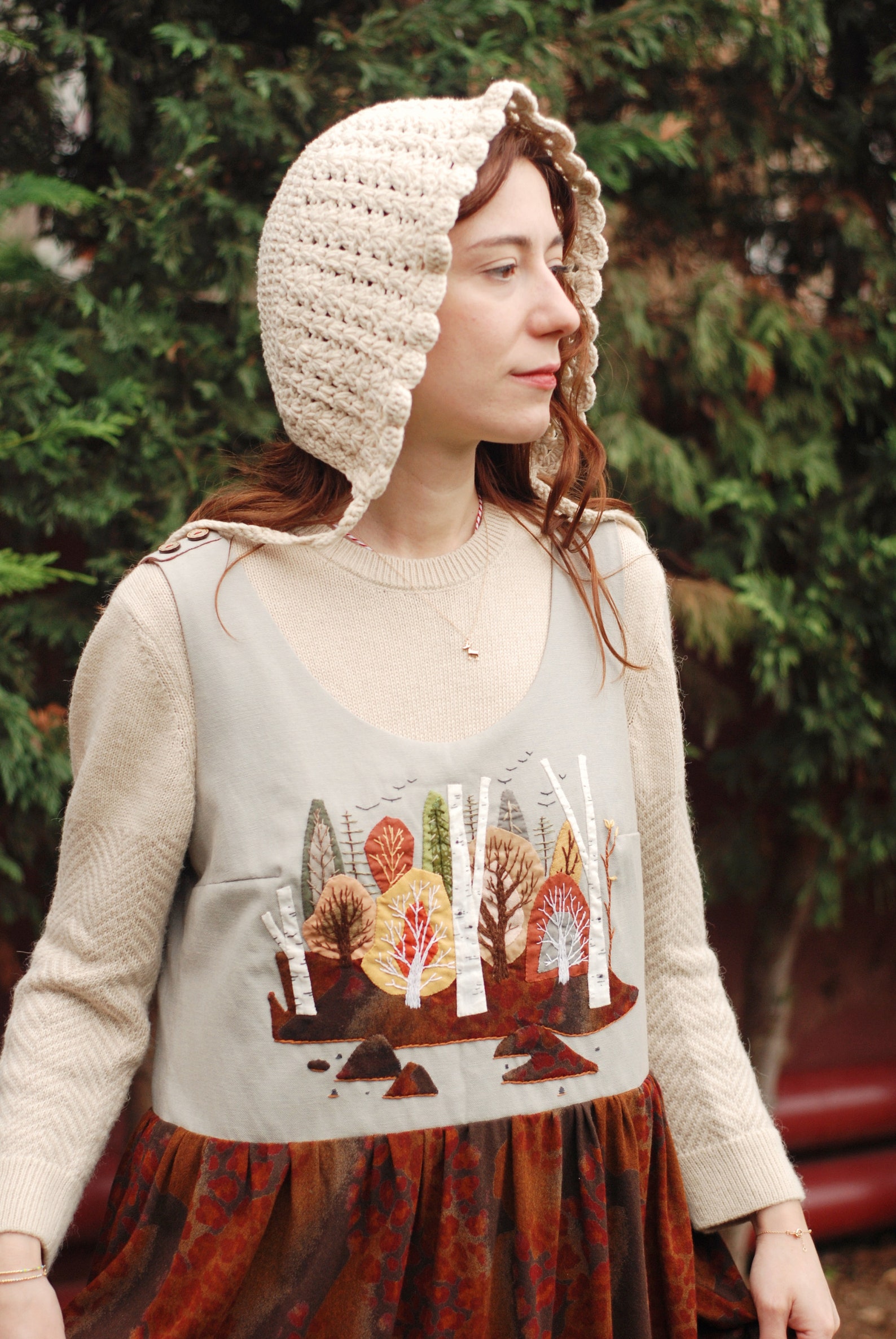 Hand Embroidered Linen Dress, Patchwork Boho Dress, Amish Dress ...