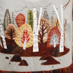 Hand Embroidered Linen Dress, Patchwork Boho Dress, Amish Dress ...