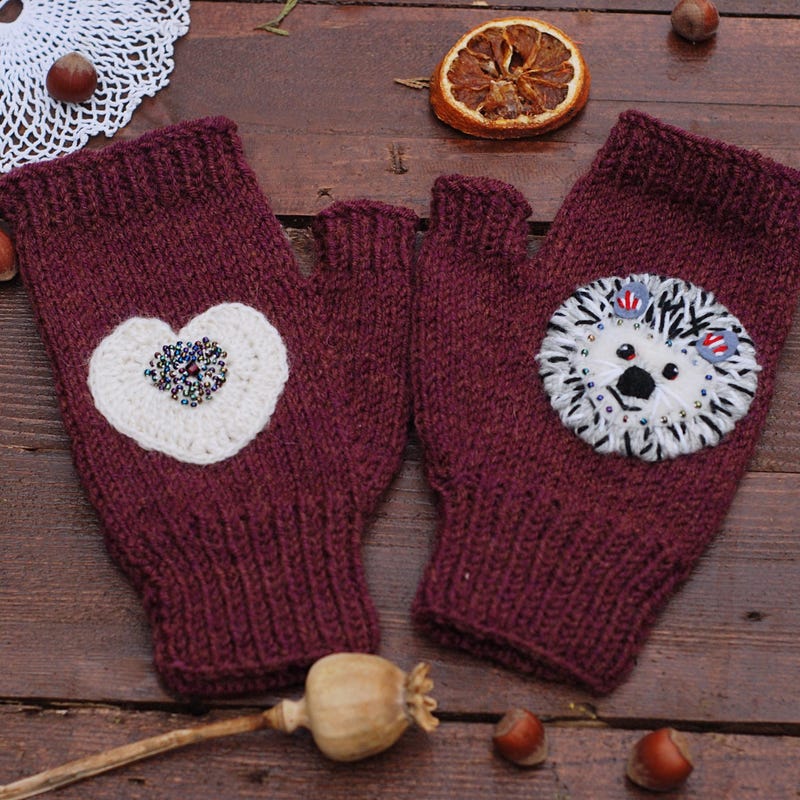 Hedgehog Mittens - Etsy