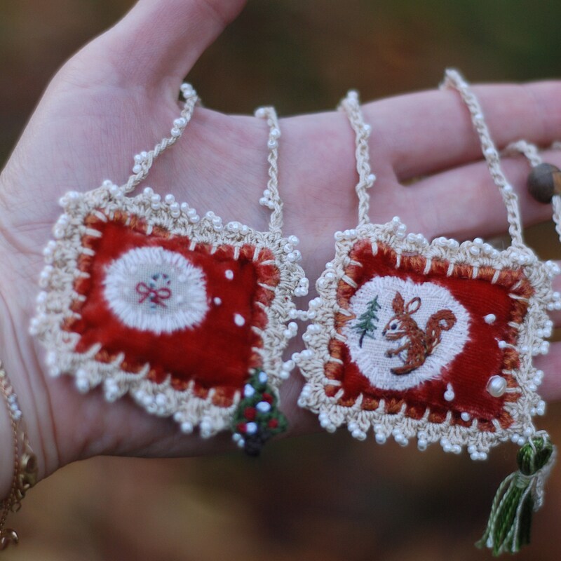 Fabric Amulet Necklace - Etsy