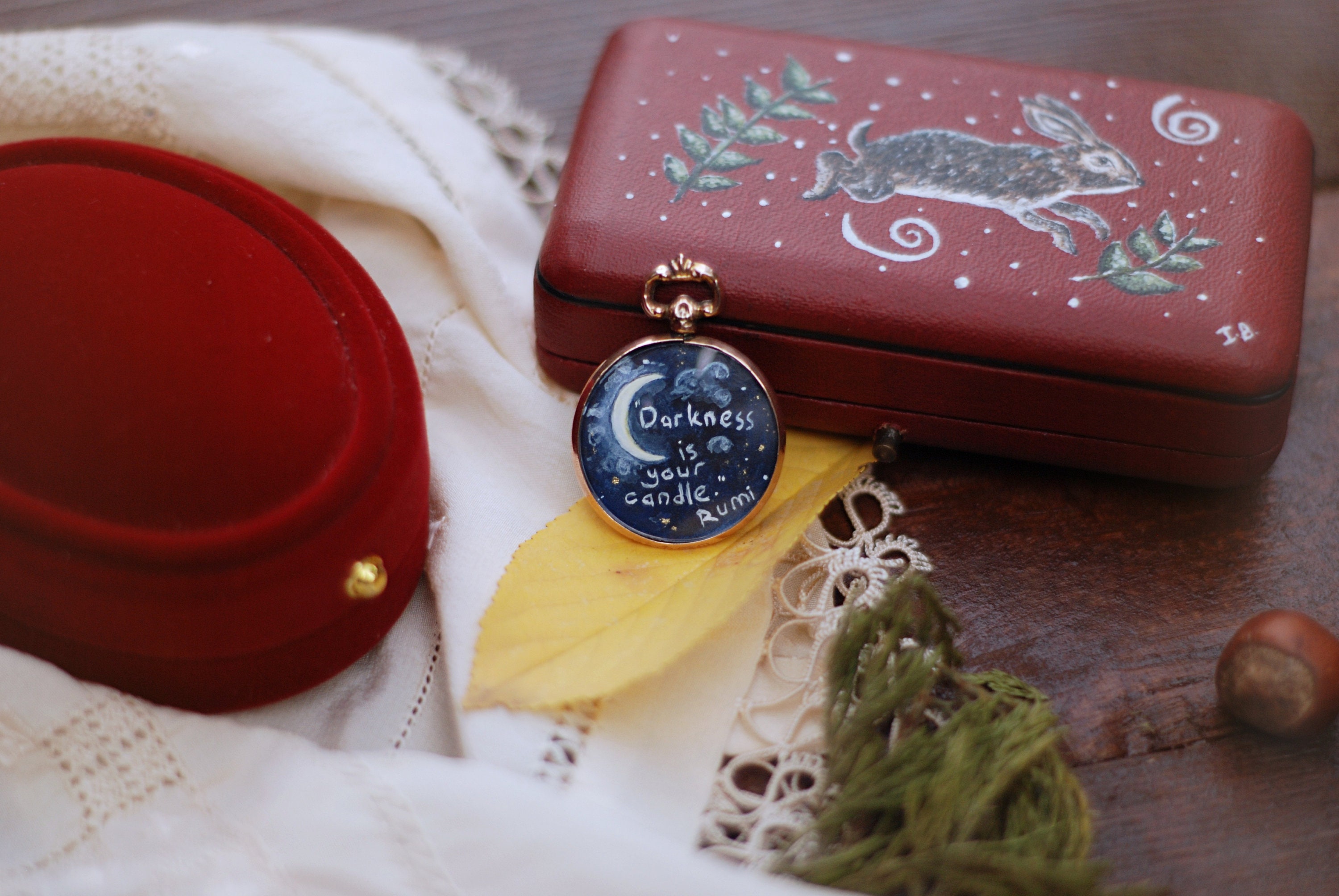 Victorian 9ct Gold Hand Painted Locket, Antique Original Painted ...