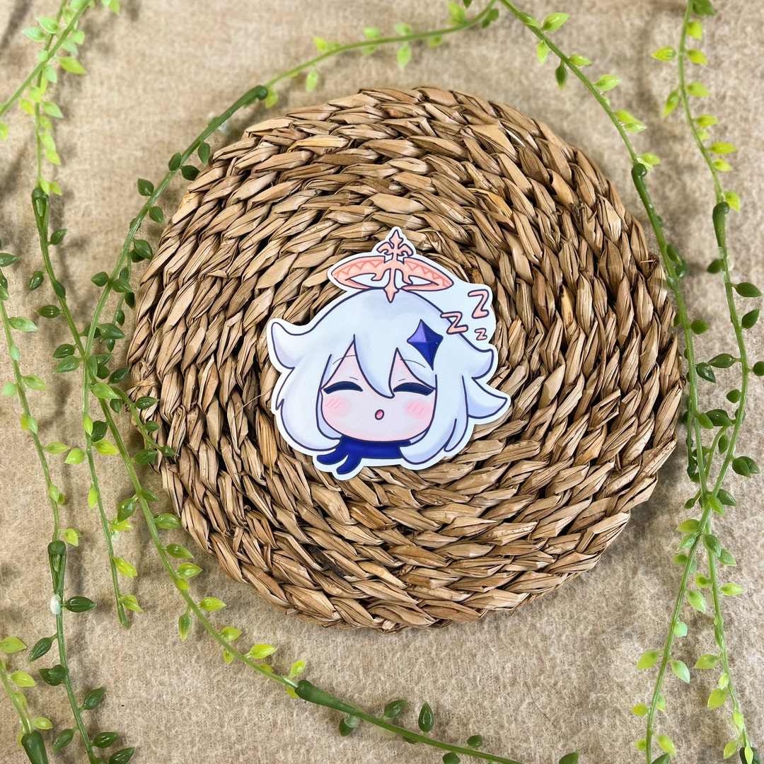 Genshin Impact Paimon Sleepy Glossy Vinyl Sticker - Etsy