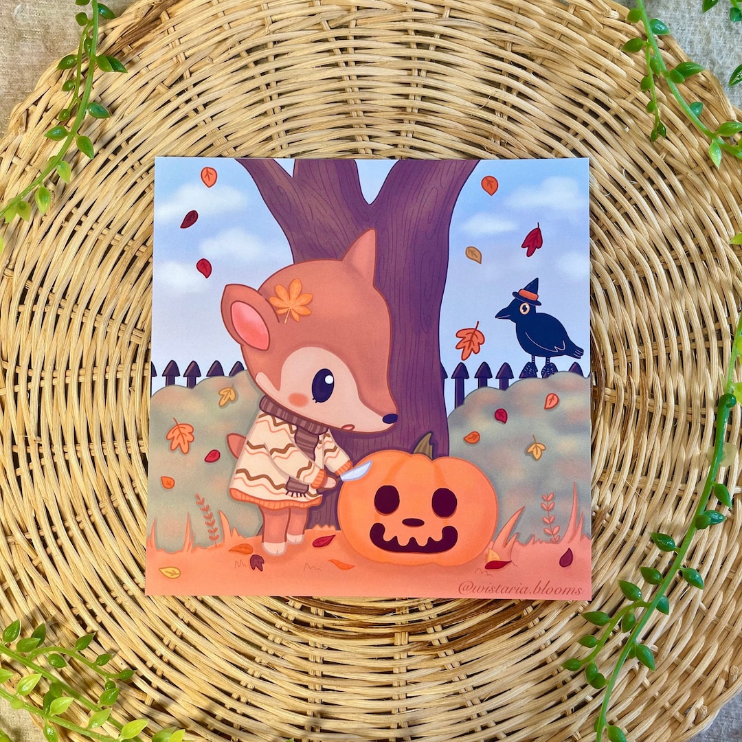 Autumn Cozy Fauna ACNH Art Print - Etsy