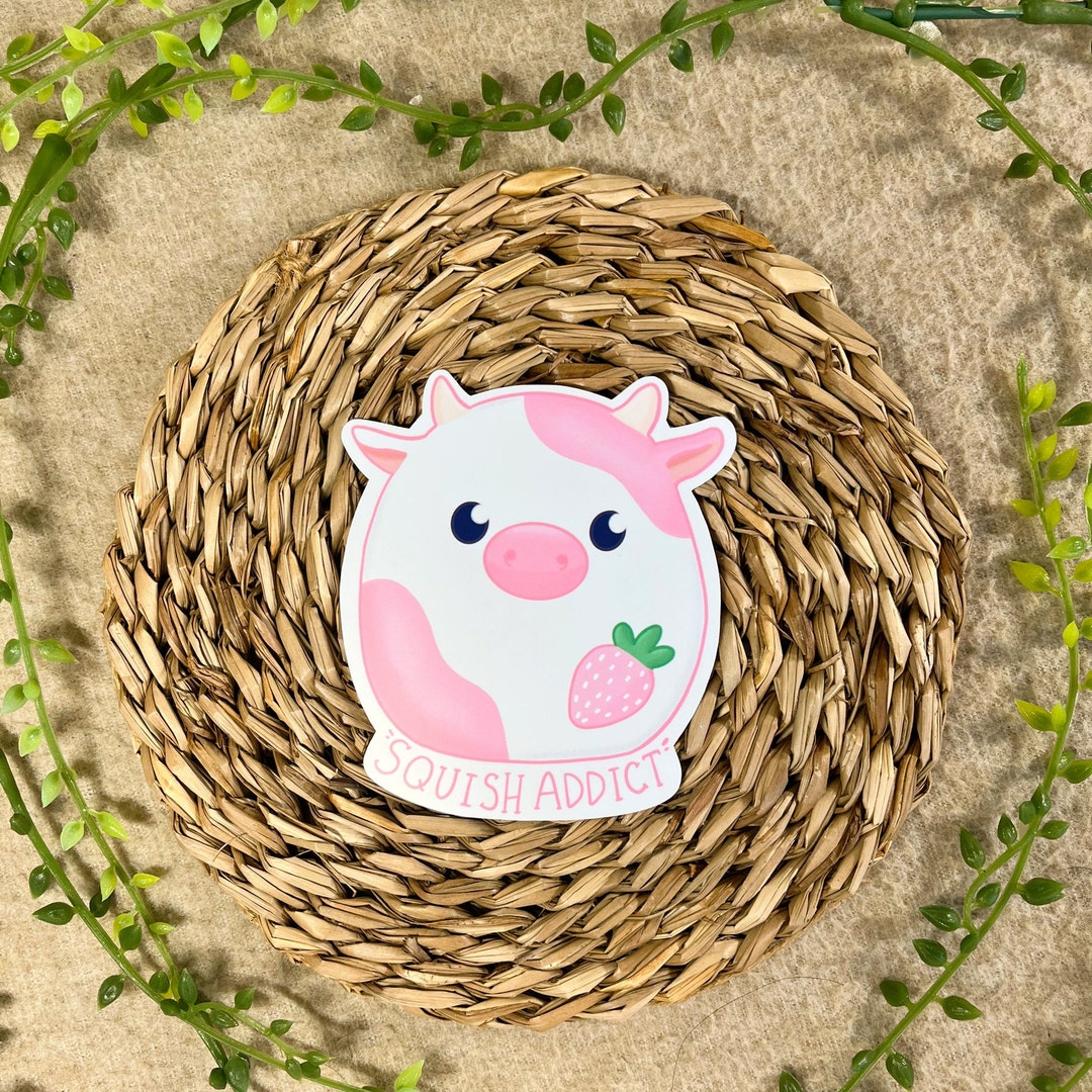 Strawberry Cow Squishmallow Vinyl Sticker Laptop Kawaii - Etsy