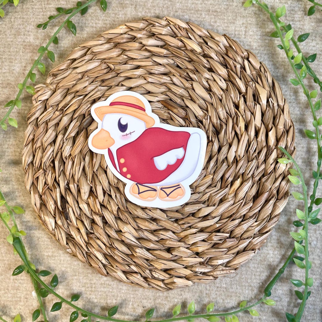 One Piece Luffy Duck Sticker | Glossy Vinyl, Laptop Decal, Journal ...
