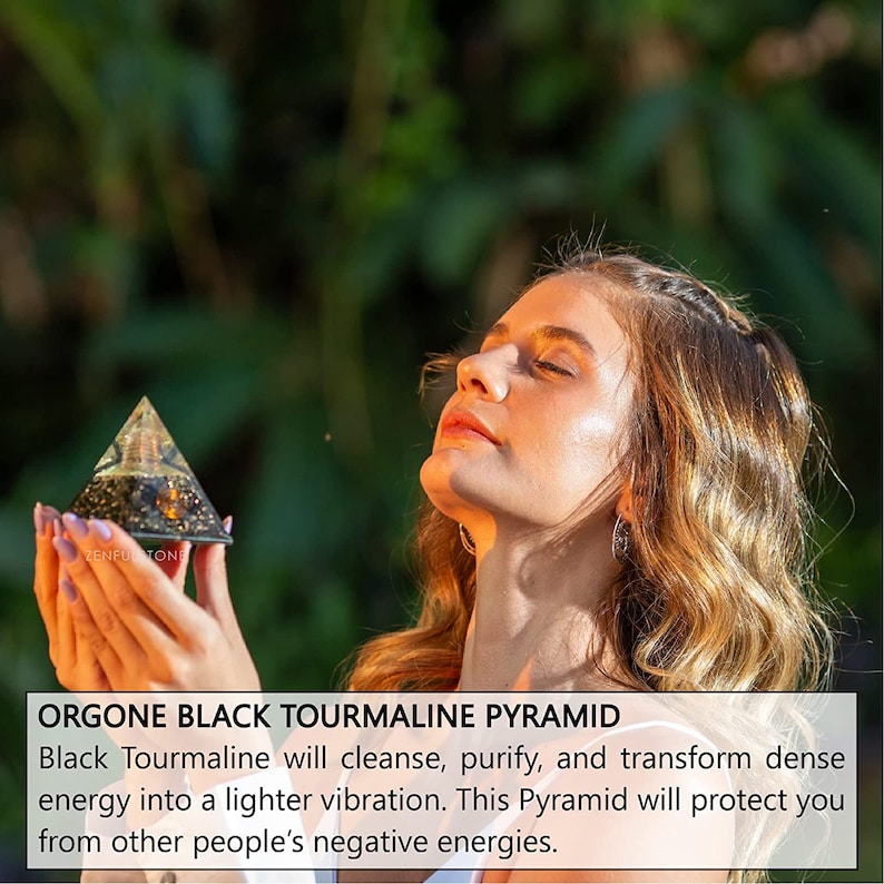 Black Tourmaline Orgone Pyramid for Protection & Security | Orgonite ...