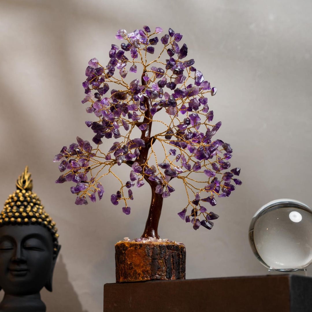 Amethyst Crystal Tree of Life: Feng Shui Decor - Etsy