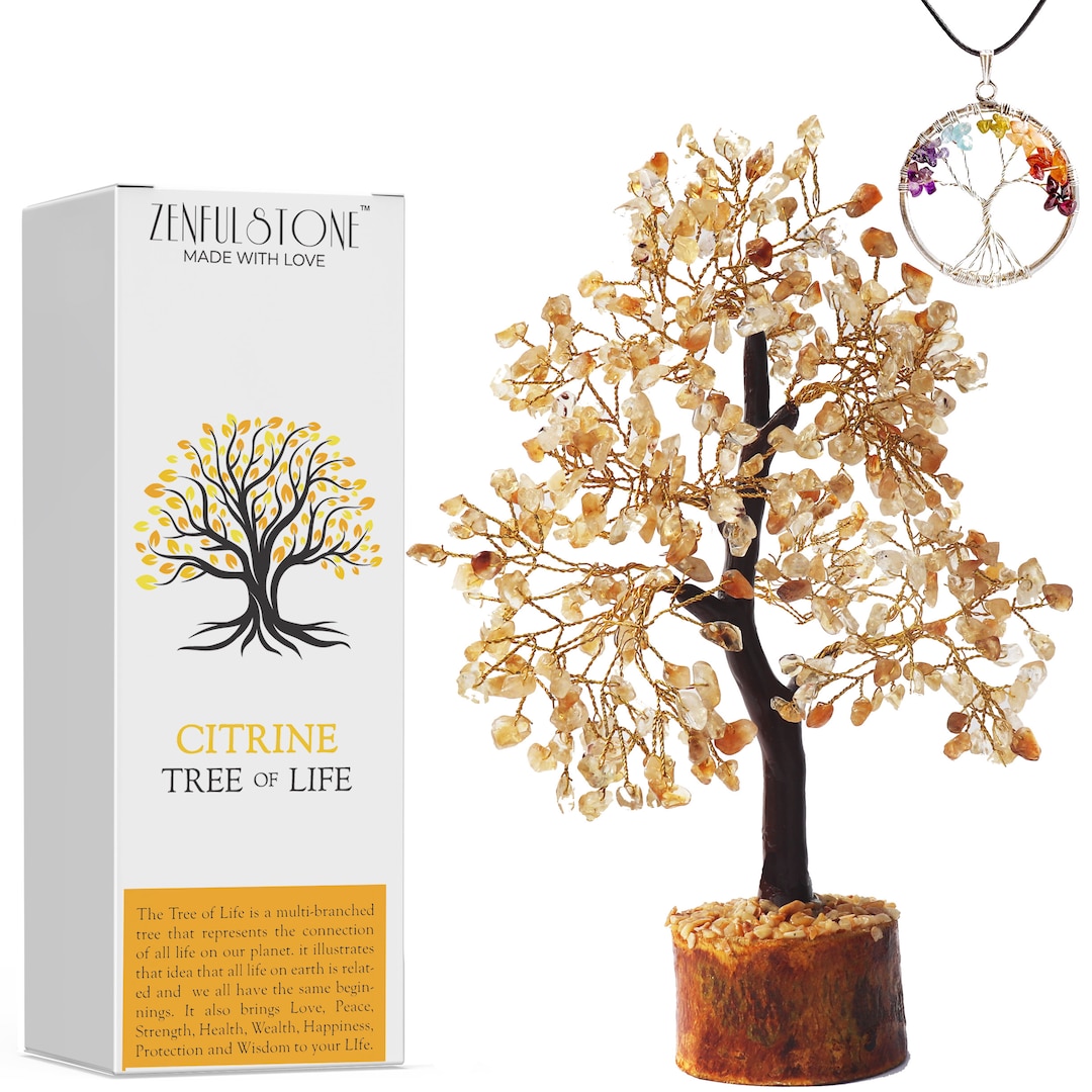 Citrine Tree of Life | Crystal Tree for Positive Energy - Good Luck ...